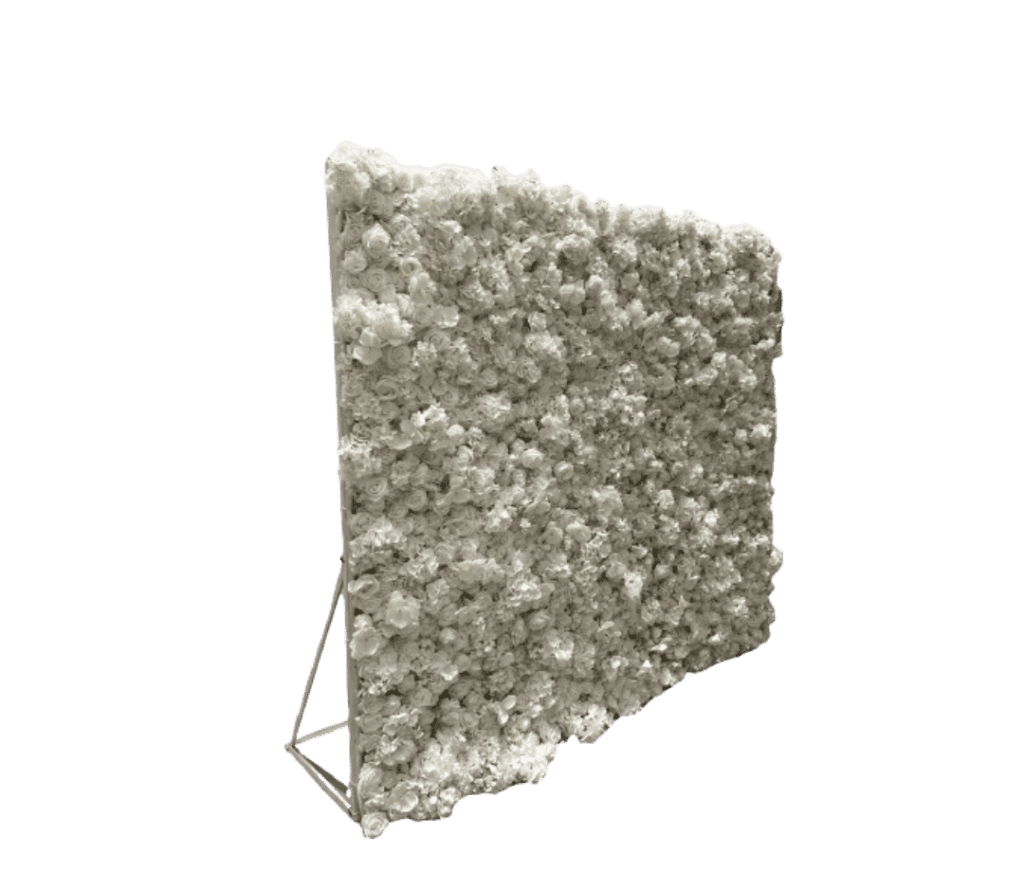 White Silk Rose Wall | Pretty Little Props